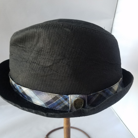 Pamoa | Accessories | Pamoa Black Fedora Hat Plaid Ribbon Cotton | Poshmark